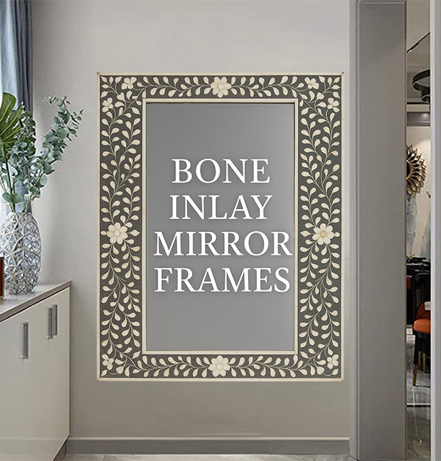 Bone Inlay Mirror Frames | Handmade Decorative Wall Mirrors – Bone ...