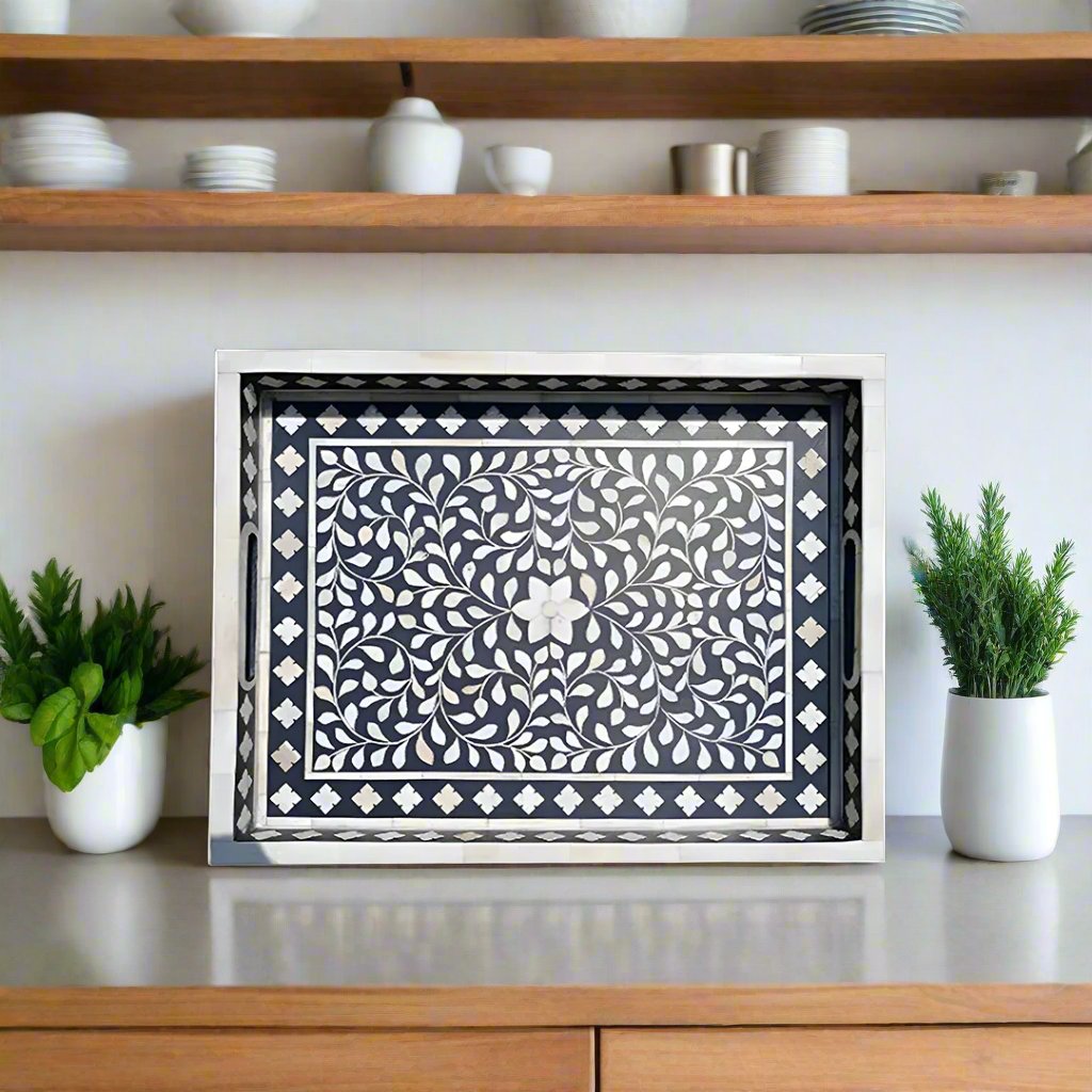 Bone Inlay Trays | Handcrafted Luxury Serving & Decorative Trays – Bone ...