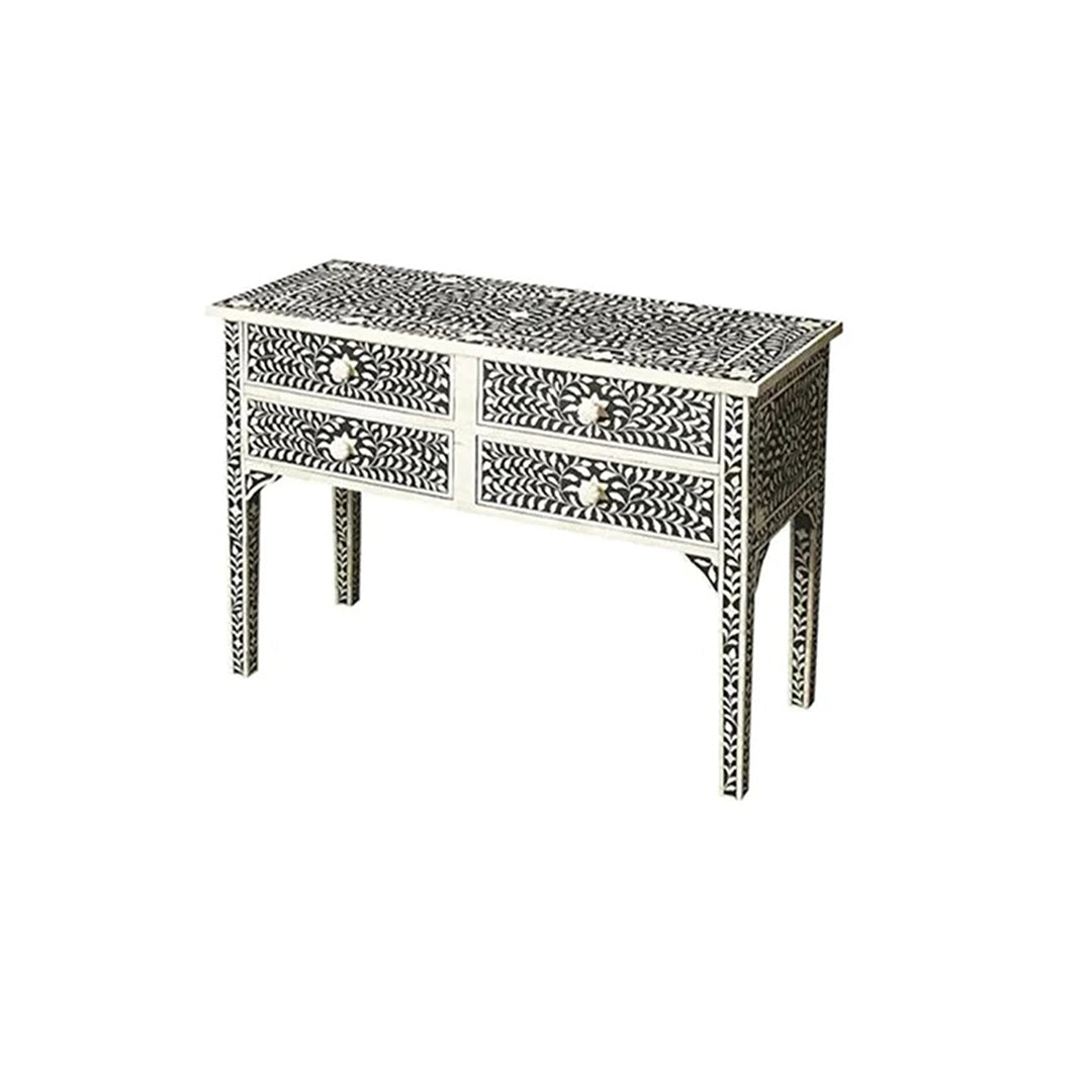 Handmade Bone inlay vintage personalized antique floral console table ...