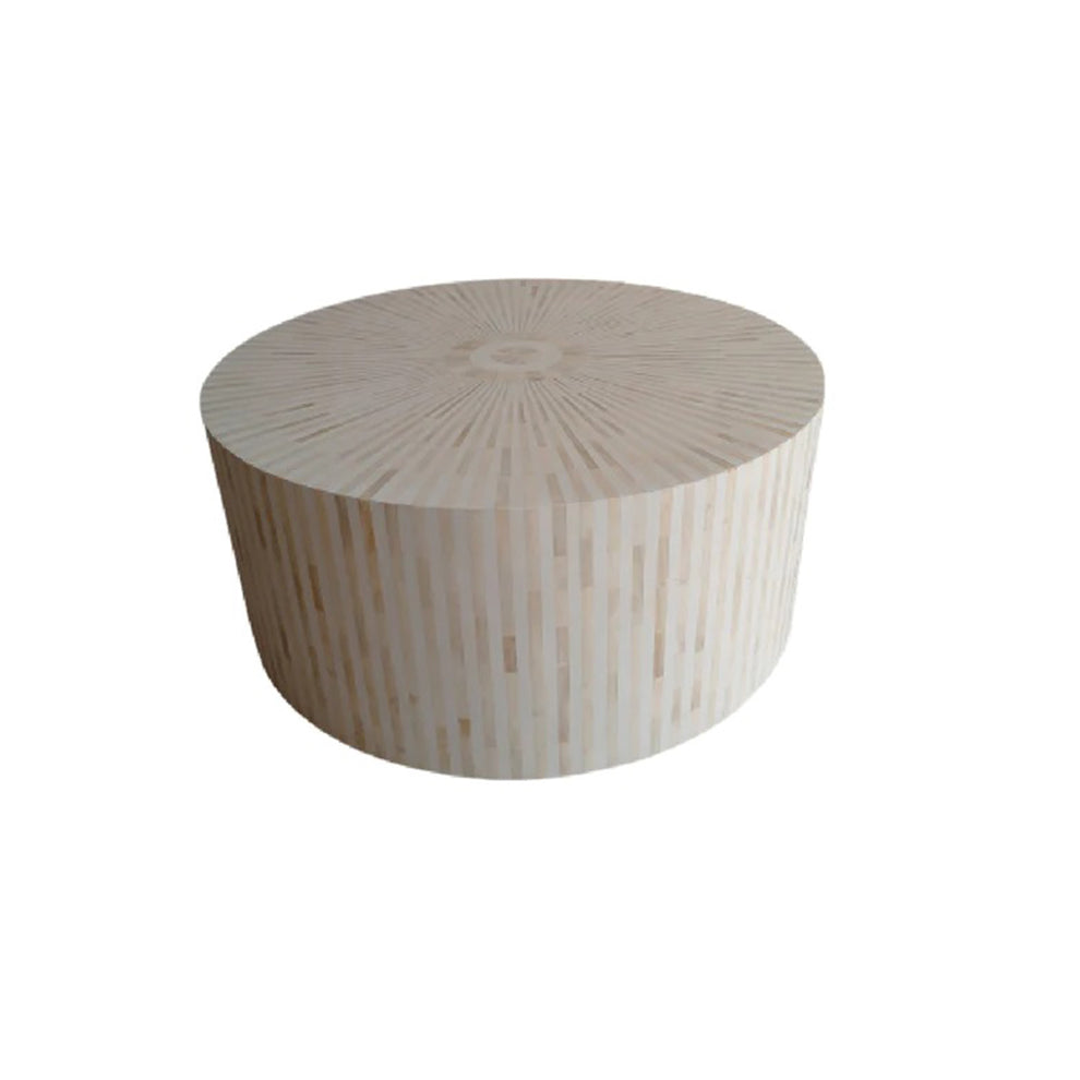 Handmade Customized Bone Inlay Round Coffee Table – Bone Inlay Arts