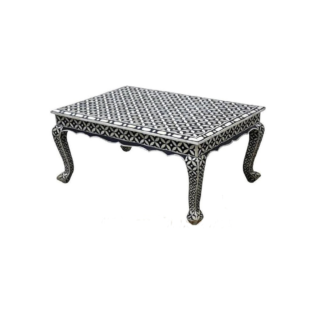 Geometric Bone Inlay Star eye Black Coffee Table - Fairdeal Handicraft ...