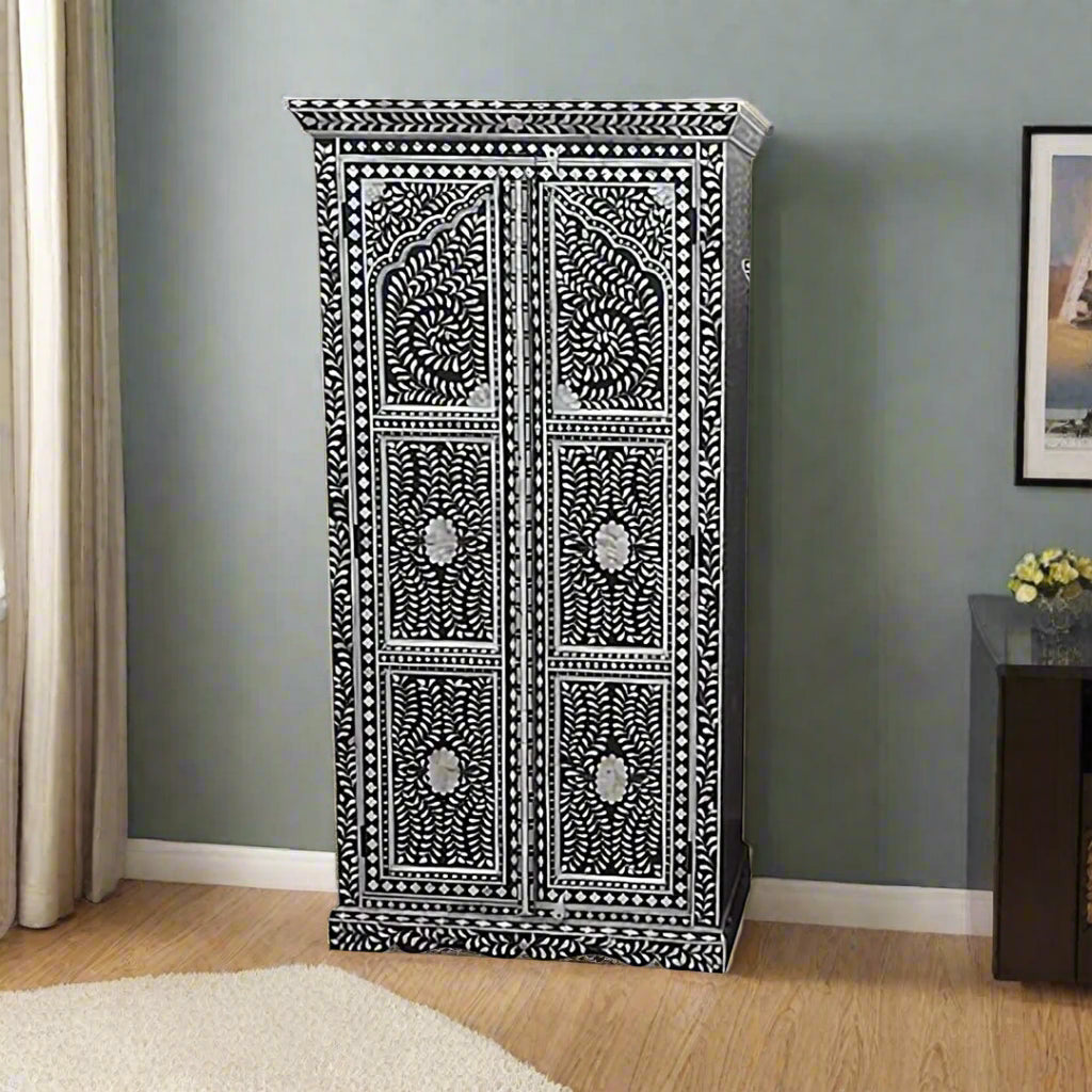 Handmade Bone Inlay Two Door Wardrobe /Armories Best For Home Decor ...