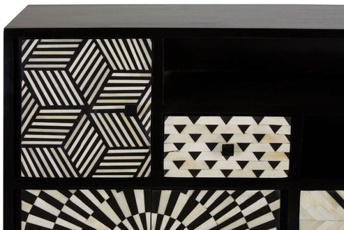 Handmade Customized Bone Inlay Bar Cabinet – Bone Inlay Arts